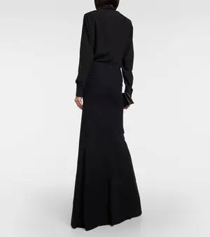 ANN DEMEULEMEESTER Virgin Wool Maxi Skirt