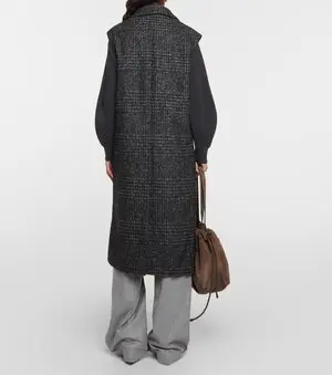 Brunello Cucinelli Checked Wool-blend Coat