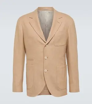 Brunello Cucinelli Wool, Cashmere, And Silk Twill Blazer