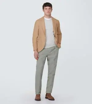 Brunello Cucinelli Wool, Cashmere, And Silk Twill Blazer