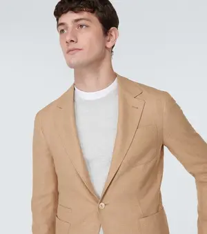 Brunello Cucinelli Wool, Cashmere, And Silk Twill Blazer