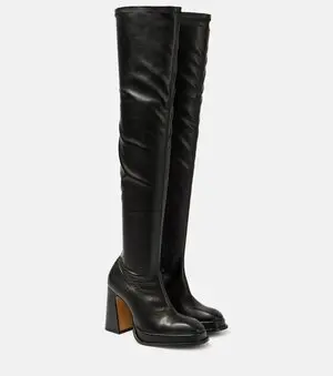 Souliers Martinez Block Heel Boots For Women
