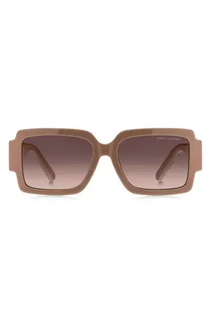 Marc Jacobs Marc Jacobs 55mm Gradient Rectangle Sunglasses Brown/brown Gradient