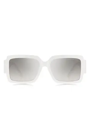 Marc Jacobs Marc Jacobs 55mm Gradient Rectangle Sunglasses White Grey/ Grey Ms Silver
