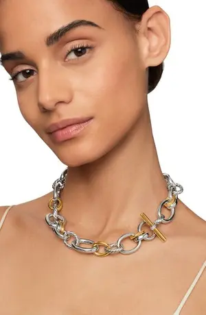 David Yurman Mercer Mixed Metal Link Necklace