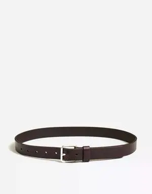 Madewell Narrow Leather Belt - Rich Brown
