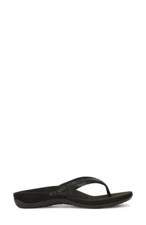 Vionic Dillon Shine Flip Flop - Black