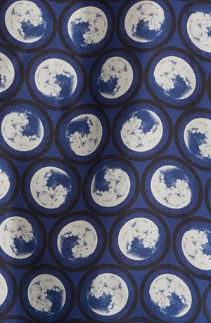 Off-White Moon Print Silk Button-up Shirt