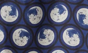 Off-White Moon Print Silk Button-up Shirt