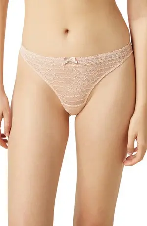 ETAM Panama Lace Thong - Blush
