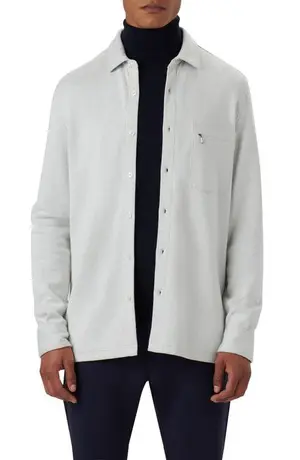 Bugatchi Cotton Blend Shirt Jacket - Chalk