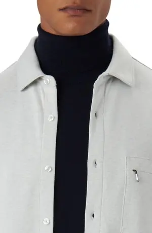 Bugatchi Cotton Blend Shirt Jacket - Chalk