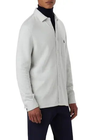 Bugatchi Cotton Blend Shirt Jacket - Chalk