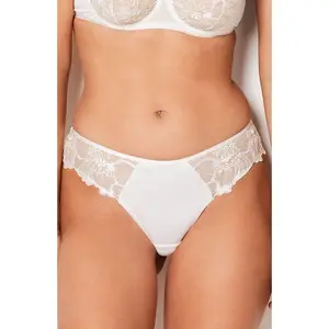 ETAM Amaryllis Lace & Satin Hipster Panties Ecru