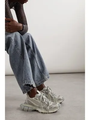 Balenciaga 3xl Mesh And Rubber Sneakers - Neutrals