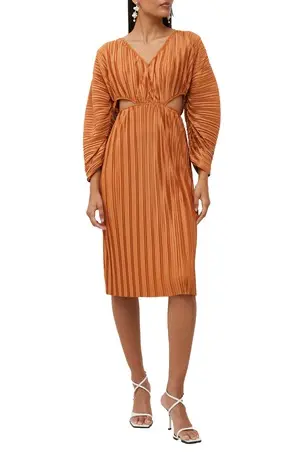 French Connection Regi Pleated Cutout Dress