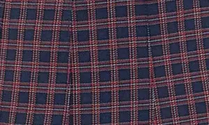 English Factory Pleated Check Skort - Navy