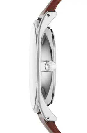 Skagen Holst' Multifunction Leather Strap Watch