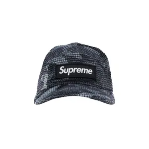 Supreme Camo Grid Velvet Camp Cap - Black