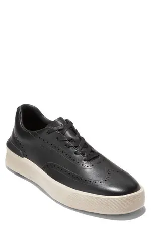 Cole Haan Grandpro Crew Wingtip Sneaker - Black/birch