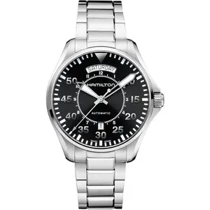 Hamilton Khaki Aviator Automatic Bracelet Watch - Silver/black