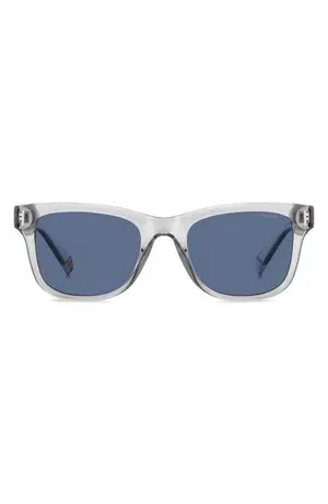 POLAROID 51mm Polarized Square Sunglasses - Grey/blue Polarized