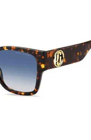 Marc Jacobs 54mm Square Sunglasses - Havana/blue Shaded