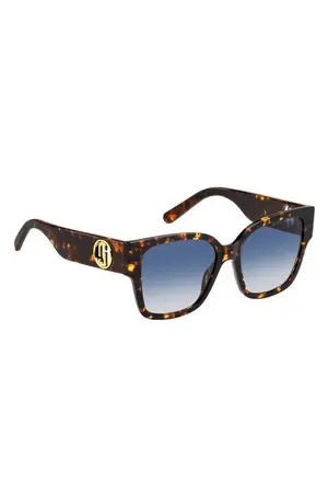 Marc Jacobs 54mm Square Sunglasses - Havana/blue Shaded