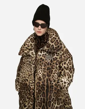 Dolce & Gabbana Long Leopard-print Nylon Jacket - Animal Print