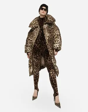 Dolce & Gabbana Long Leopard-print Nylon Jacket - Animal Print