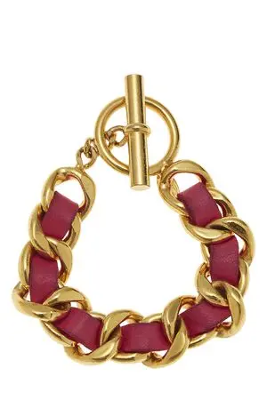 Chanel Gold-plated Chain Bracelet - Pink