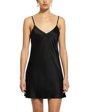 Ginia Silk Chemise - Black
