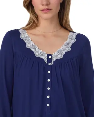 Eileen West Long Sleeve Ballet Nightgown - Navy