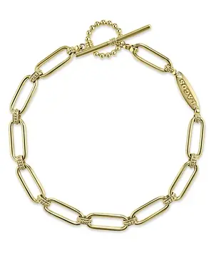 Lagos 18k Yellow Caviar Link Toggle Bracelet - Gold