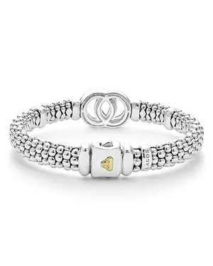 Lagos 18k Yellow Gold And Sterling Silver Diamond Bracelet - Silver/gold