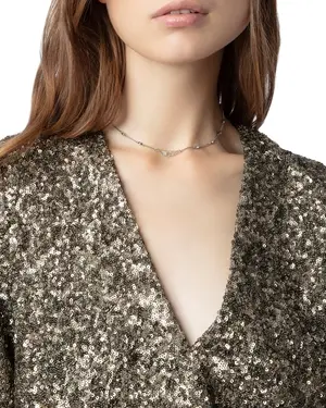 Zadig&Voltaire Tytane Sequin Top - Bronze