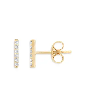 Bloomingdale'S Diamond Bar Stud Earrings