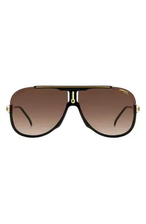 Carrera Eyewear Oversized Aviator Sunglasses - Black Gold/brown Gradient