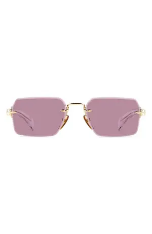 DB EYEWEAR BY DAVID BECKHAM David Beckham Eyewear 56mm Rimless Sunglasses Gold Crystal/ Burgundy