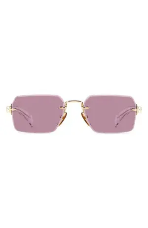 DB EYEWEAR BY DAVID BECKHAM 56mm Rimless Sunglasses - Gold Crystal