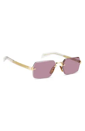 DB EYEWEAR BY DAVID BECKHAM 56mm Rimless Sunglasses - Gold Crystal