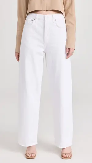 AGOLDE Low Slung Baggy Jeans - Milkshake