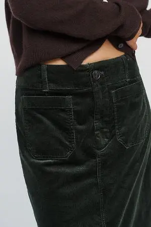Maeve The Colette Corduroy Maxi Skirt - Pine