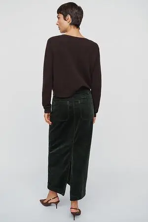 Maeve The Colette Corduroy Maxi Skirt - Pine