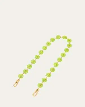 Loewe Loewe Donut Chain Shoulder Strap Acid Green/gold