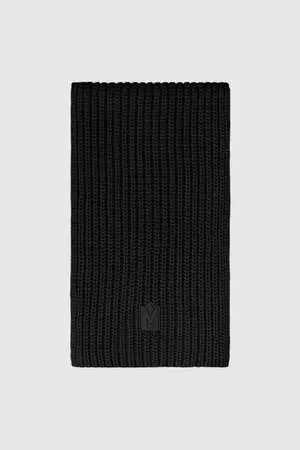 Mackage Nell Rectangular Merino Wool Scarf Black