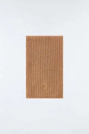 Mackage Nell Rectangular Merino Wool Scarf Cognac