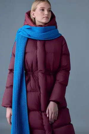 Mackage Nell Rectangular Merino Wool Scarf Sapphire