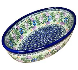 LIDIA'S POLISH POTTERY Medium Oval Baker - One-color