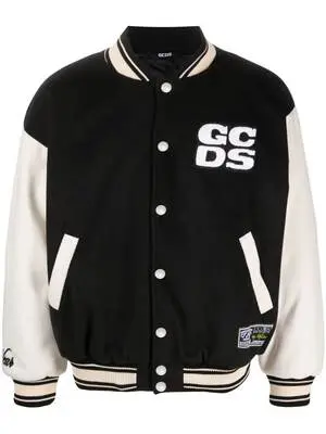 Gcds Two-tone Logo-patch Bomber Jacket